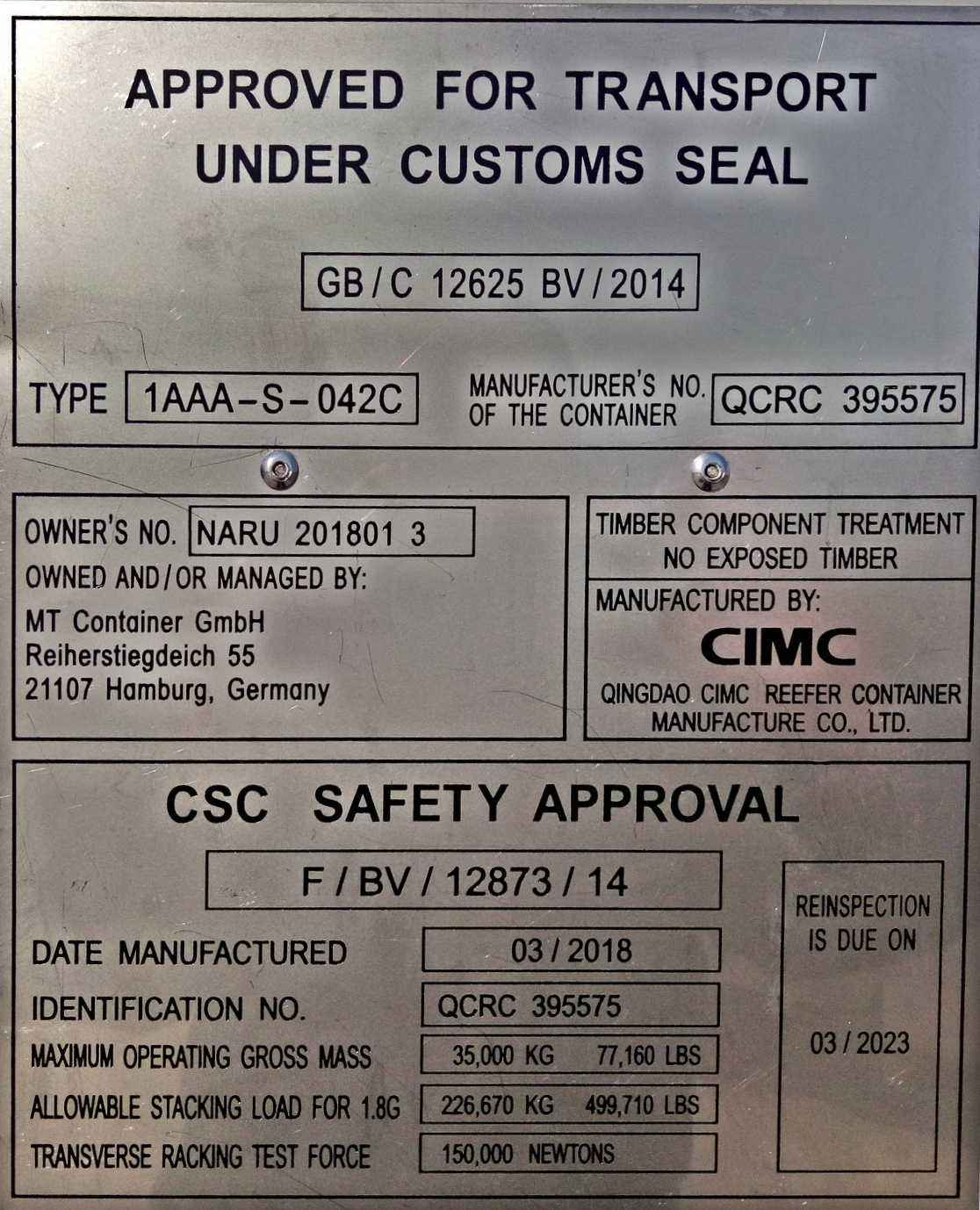 CSC Plakette – Bedeutung, Gültigkeit, Kaufen | MT Container GmbH